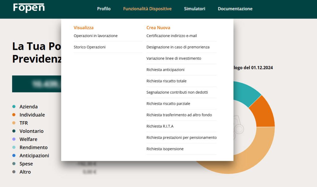 Guida all'utilizzo dell'area riservata di Fopen - FOPEN